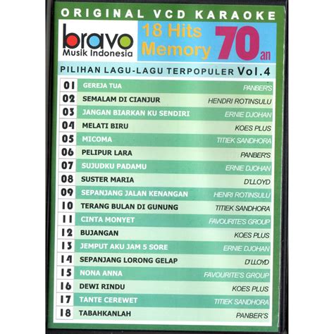 Jual Vcd Karaoke Bravo 18 Hits Memory 70an Vol 4 Original Shopee
