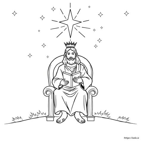 Jesus Is King Coloring Page