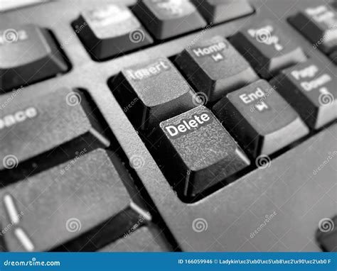 The Keyboard And The Delete Key Stock Photo Image Of Delete Delet 166059946