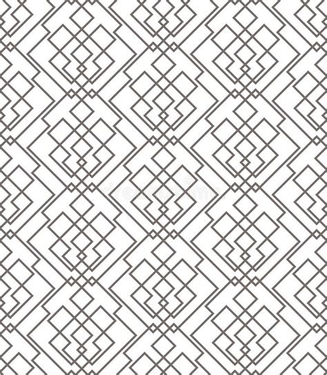 Geometric Abstract Seamless Pattern Linear Motif Background Stock Vector Illustration Of