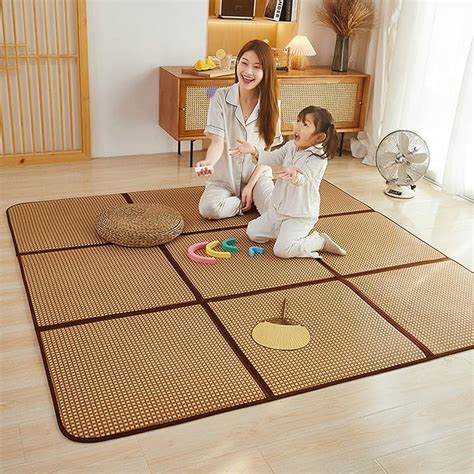 Meditation Mat Tatami Natural Japanese Mattress Grass Undyed Folding Rattan Tatami Mat Floor