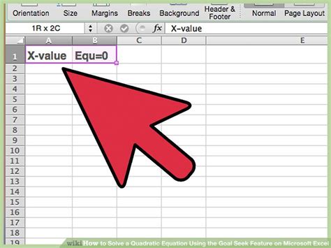 How To Solve A Quadratic Equation Using The Goal Seek Feature On