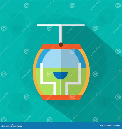 Cable Car Cabin Icon Vector Isolated On White Background Cable Car