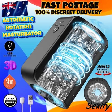Privacy Packaging Male Masturbator Cup Auto Rotating Masturbation