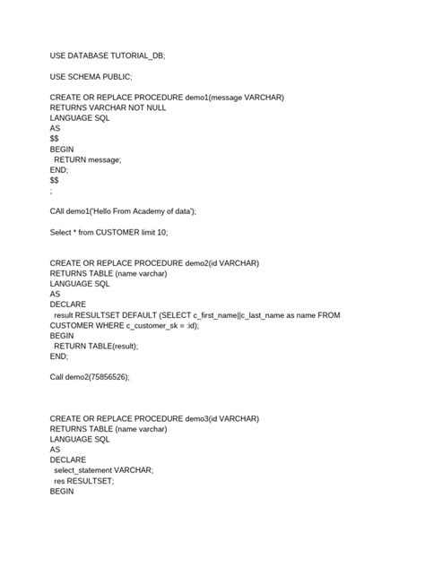 Stored Procedure Part1 Pdf Computers