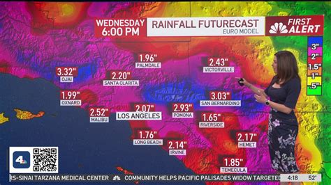 First Alert Forecast Rain Thunderstorms Nbc Los Angeles