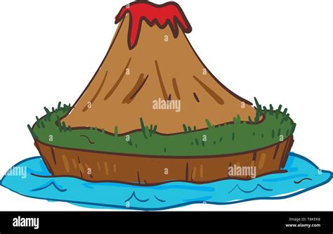 Volcano Island Clipart