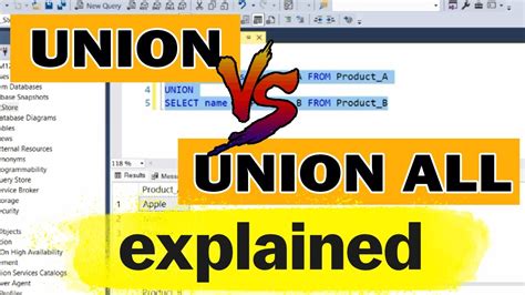 What is the Difference between UNION and UNION ALL in SQL - YouTube