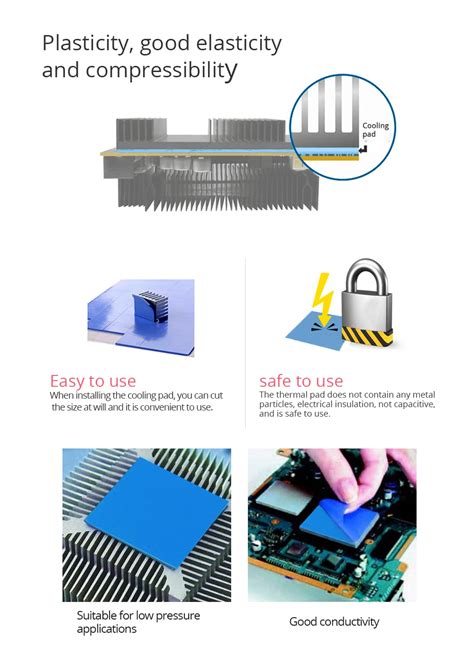 Tishric 고성능 60 Wmk 열 패드 Gpu Cpu 방열판 냉각 전도성 실리콘 패드 05 10 15 20mm