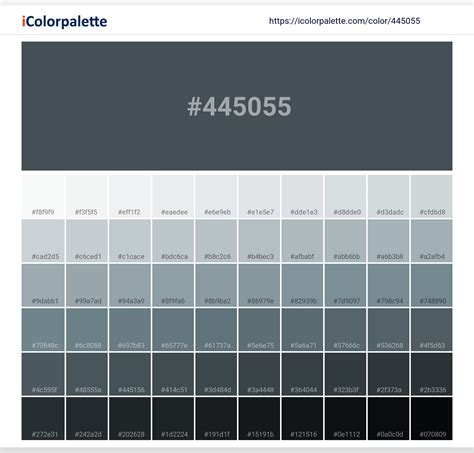 Obsidian Color 445055 Information Hsl Rgb Pantone Obsidian Color 445055 Information Hsl Rgb Pantone
