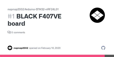 black f407ve board · issue 1 · nopnop2002 arduino stm32 nrf24l01 · github