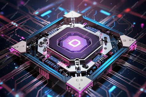 Artificial Intelligence And Robotic Quantum Computing Processor Concept Premium Ai Generated Image