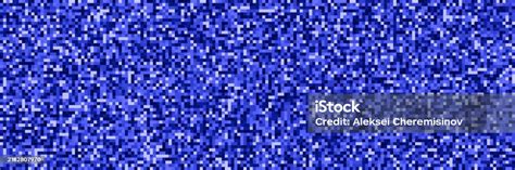 픽셀 질감 배경입니다 추상 노이즈 도트 스퀘어 블루 패턴의 다른 음영 픽셀 혼돈 입자 나쁜 디지털 신호의 배경입니다 블루 디스코 볼 디지털 벡터 일러스트 레이 션 거울에