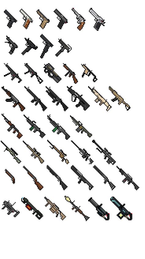 Minecraft Pistol Pixel Art