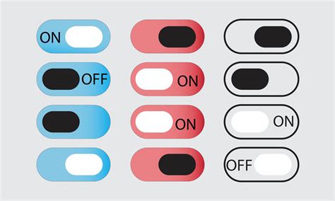 Push Button Web Template Toggle Button Switch Panel Ui Interface Slide For Websites And Apps