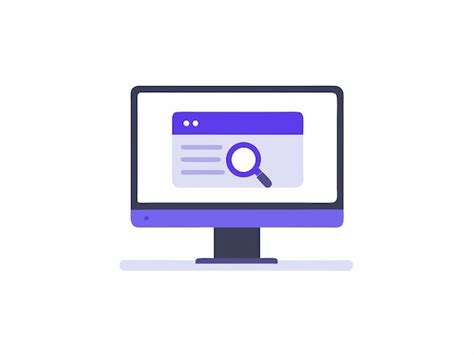 Premium Vector Online Web Search Browser Page On PC Monitor UI Vector Illustration Concept