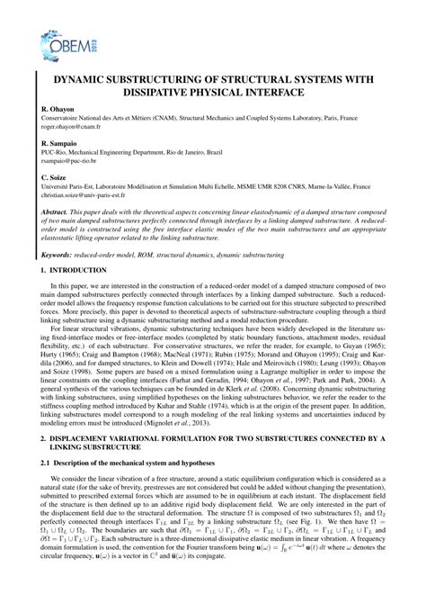 Pdf Dynamic Substructuring Of Structural Systems With Dissipative