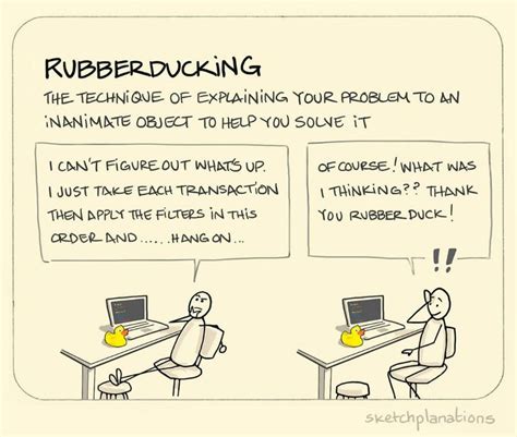 Rubberducking Did You You Know A Rubber Duck Can Sketchplanations A Weekly Explanation