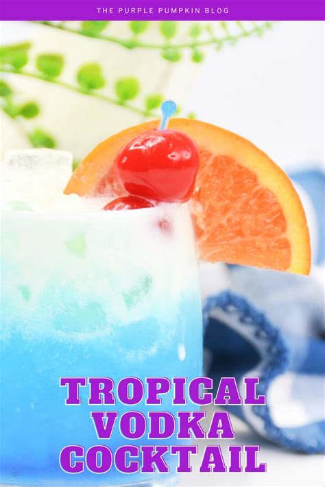 Surfs Up Tropical Vodka Cocktail With Coconut Cream On Top