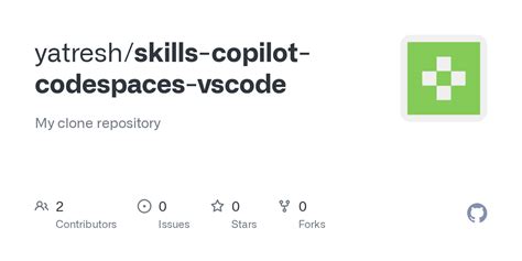 Github Yatreshskills Copilot Codespaces Vscode My Clone Repository
