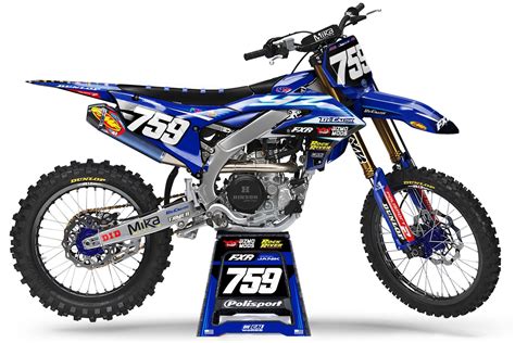 Yamaha Yz250f Bluewhite Mfg Series 25 Semi Custom Complete Graphics Kit