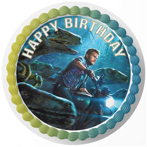 Jurassic World Park Edible Cake Toppers Round Ediblecaketopper