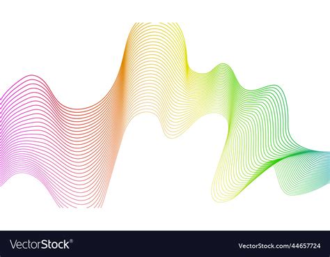 Abstract Backdrop With Wave Gradient Lines Vector Image