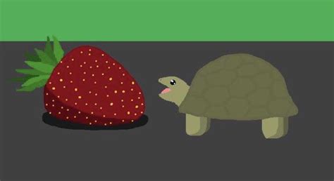Turtle Eating Strawberry Me Digital 2019 Rart