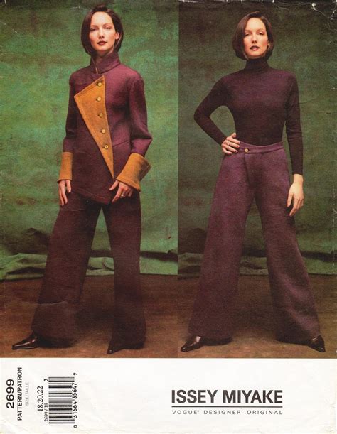Sz 182022 Vogue Pantsuit Pattern 2699 By Issey Miyake Etsy