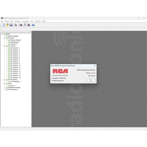 Rca Br250 Br250u And Br250v Programming Software Radiotronics Canada