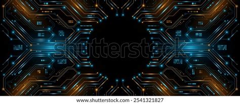 Futuristic Glowing Ai Circuit Board Electronic Stock Vector Royalty Free Shutterstock