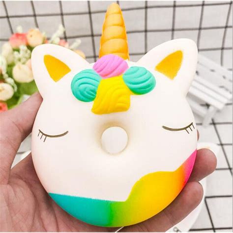 Topxinran Cute Squishies Unicorn Doughnut Slow Rising Squeeze Scented