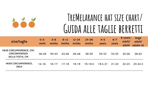 Size Chart Hats Tremelarance