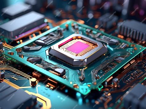 Premium Photo High Tech Microchip Cpu Or Gpu Powerful Computer