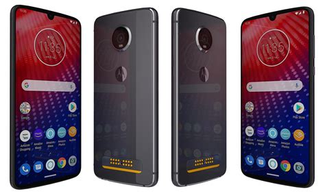 Motorola Moto Z4 Flash Greay And Frost White 3dモデル 59 3ds C4d Max