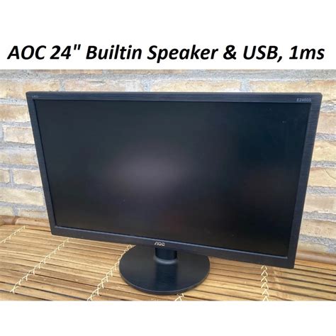 Aoc 24 1ms Gaming Led Monitor Builtin Speaker Usb Port Fullhd 1080p