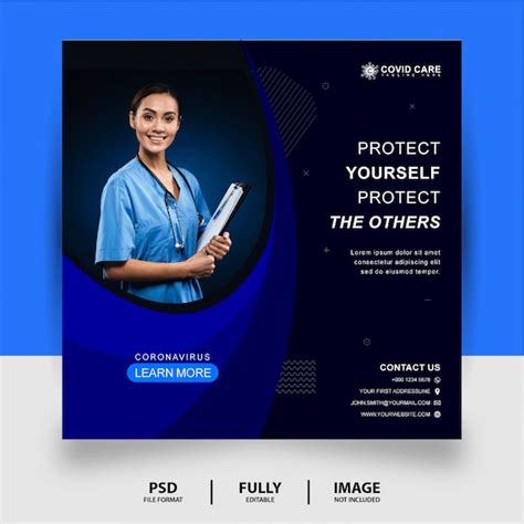 Premium Psd Protect Yourself Social Media Post Banner