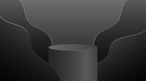블랙 포디움 미니멀 추상 배경 3d 무대 연단 디스플레이 제품 화장품을 보여주기 위해 스탠드 일러스트 3d 벡터 Eps 10 3차원 형태에 대한 스톡 벡터 아트 및 기타