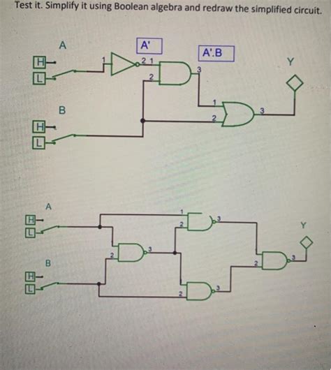 Solved Test It Simplify It Using Boolean Algebra And Redraw
