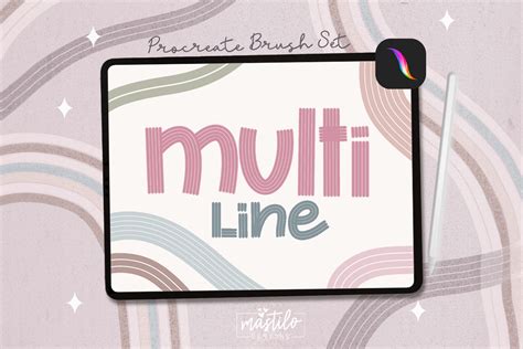 Multiline Procreate Brushes Graphic By Mastilodesigns · Creative Fabrica