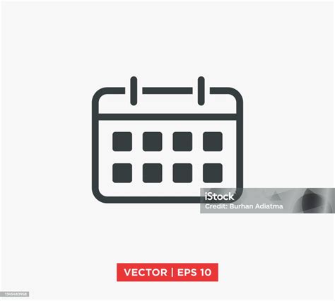 캘린더 아이콘 플랫 벡터 일러스트 디자인 편집 가능한 Res 가능 Eps 10 0명에 대한 스톡 벡터 아트 및 기타 이미지 0명 1월 2021년 Istock