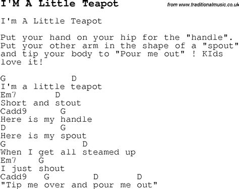 Little Teapot Lyrics Uk At Anja Flores Blog