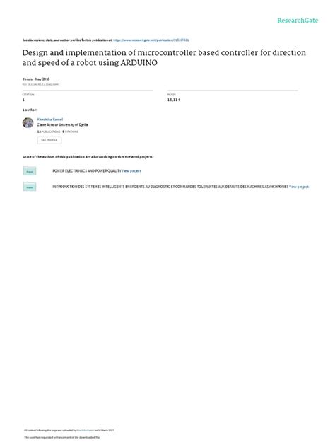 Design And Implementation Of Microcontroller Based Controller For