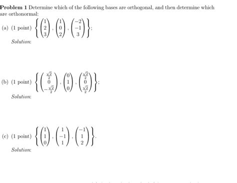 solved determine which of the following bases are