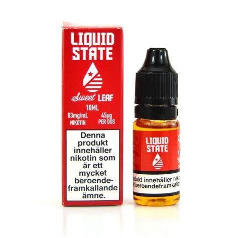 Liquid State Sweet Leaf E Juice With Nicotine