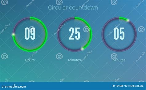 Design Of Countdown Timer For Coming Soon Or Under Construction Action Ui Elements Stock Vector