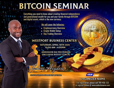 Bitcoin Investment Seminar Ad Flyer Template Postermywall