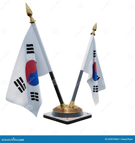 South Korea 3d Flag Stock Illustration Illustration Of Flag 255070584