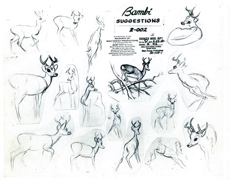 Living Lines Library Bambi 1942 Production Art