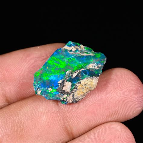 Natural Black Opal Crystal Dry Ethiopian Opal Raw Black Opal Raw